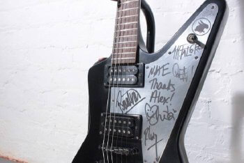 Customised stainless steel guitar scratch plate - LaserFlair
